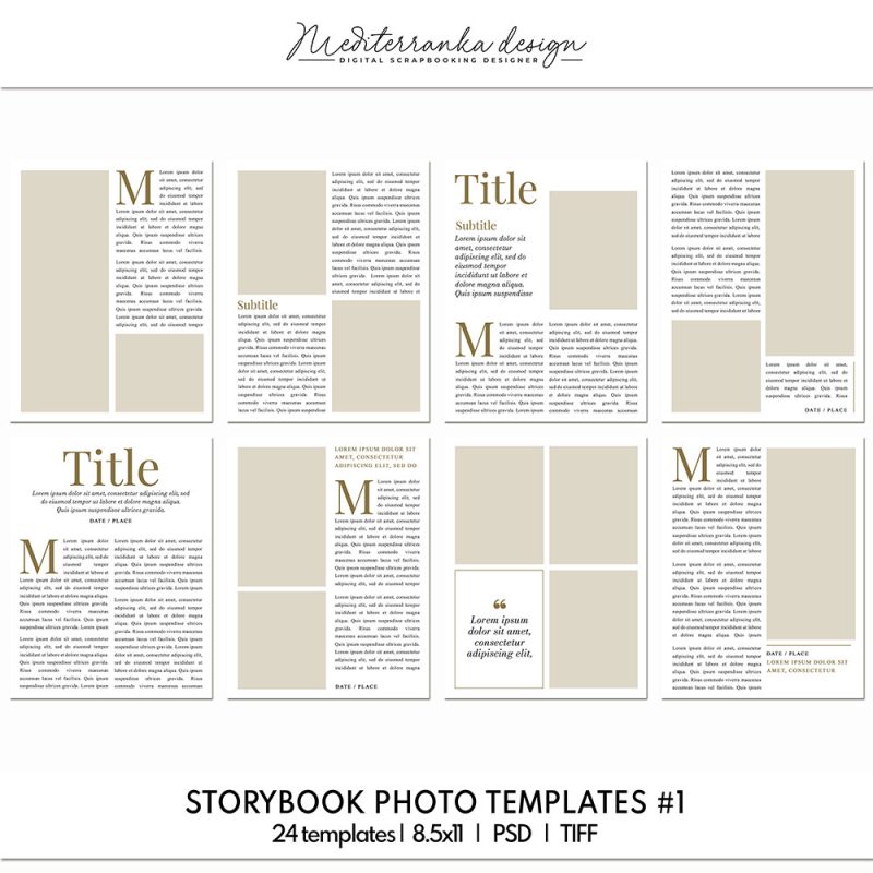 Storybook | 8.5x11 - Mediterranka Design