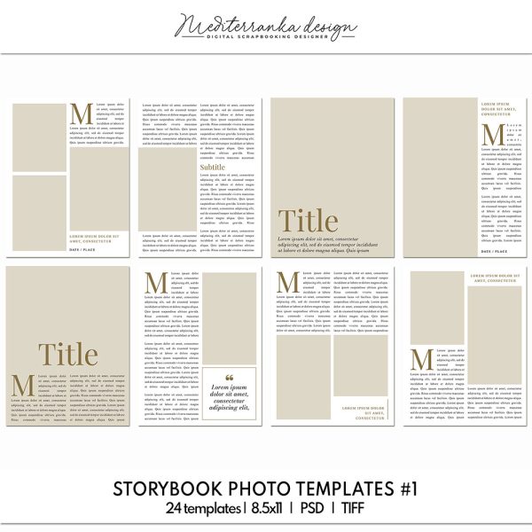 Storybook | 8.5x11 - Mediterranka Design